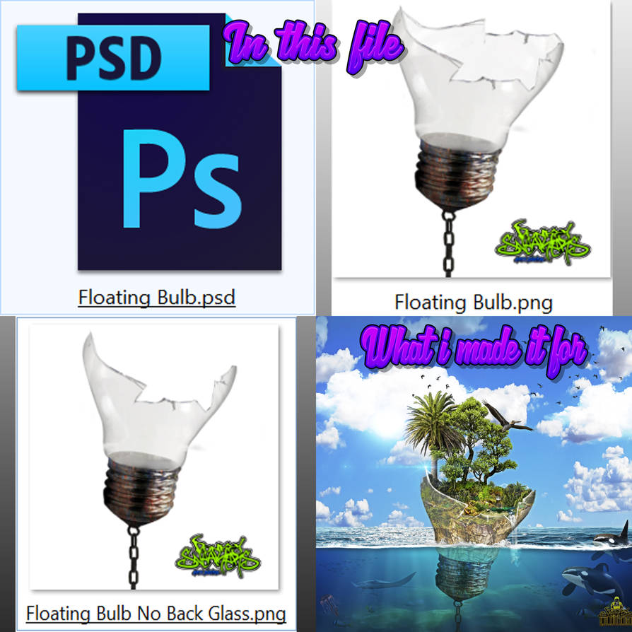 Floating Light Bulb PSD by AchosenReject on DeviantArt