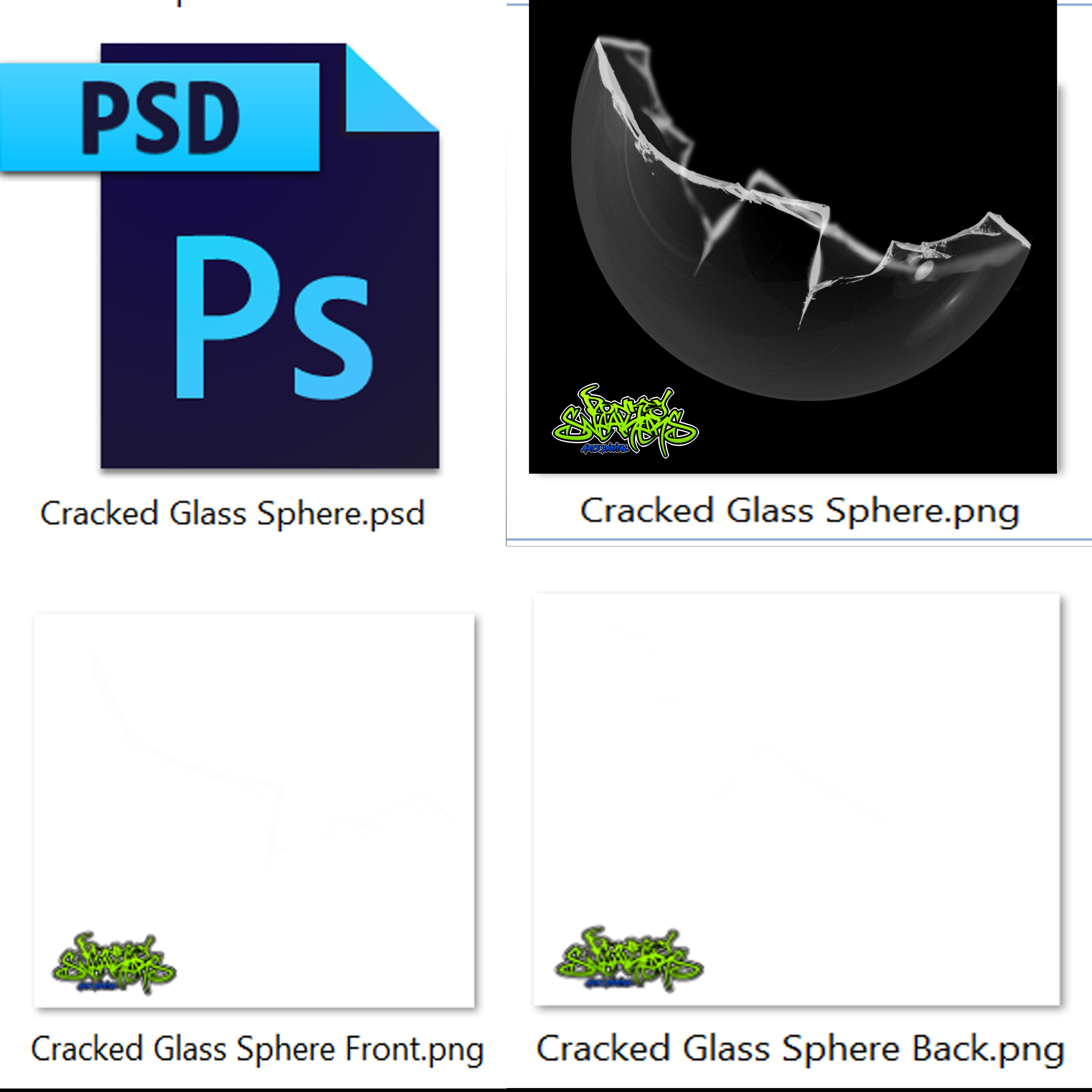 Cracked Glass Sphere PSD and PNG by AchosenReject on DeviantArt