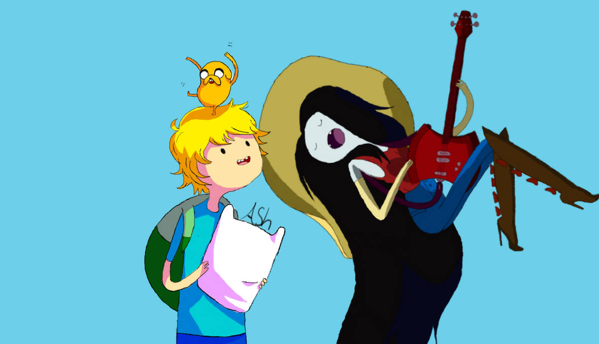 Finn,Jake and Marceline by Ashgray3 on DeviantArt