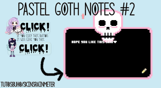 Notes pastel goth-Rainmeter Skin by TutosBuho on DeviantArt