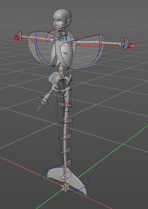 [Blender 4.2] Stick Mermaid (rigged, with limits) by empyrean on DeviantArt