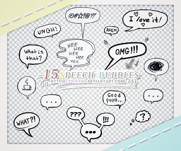 Speech Bubbles PNGS (1) by lyiuntgo on DeviantArt
