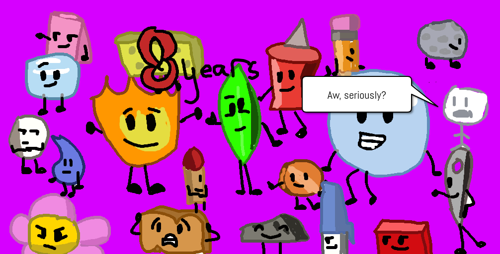 8 Years of BFDI by KittyFan2004 on DeviantArt