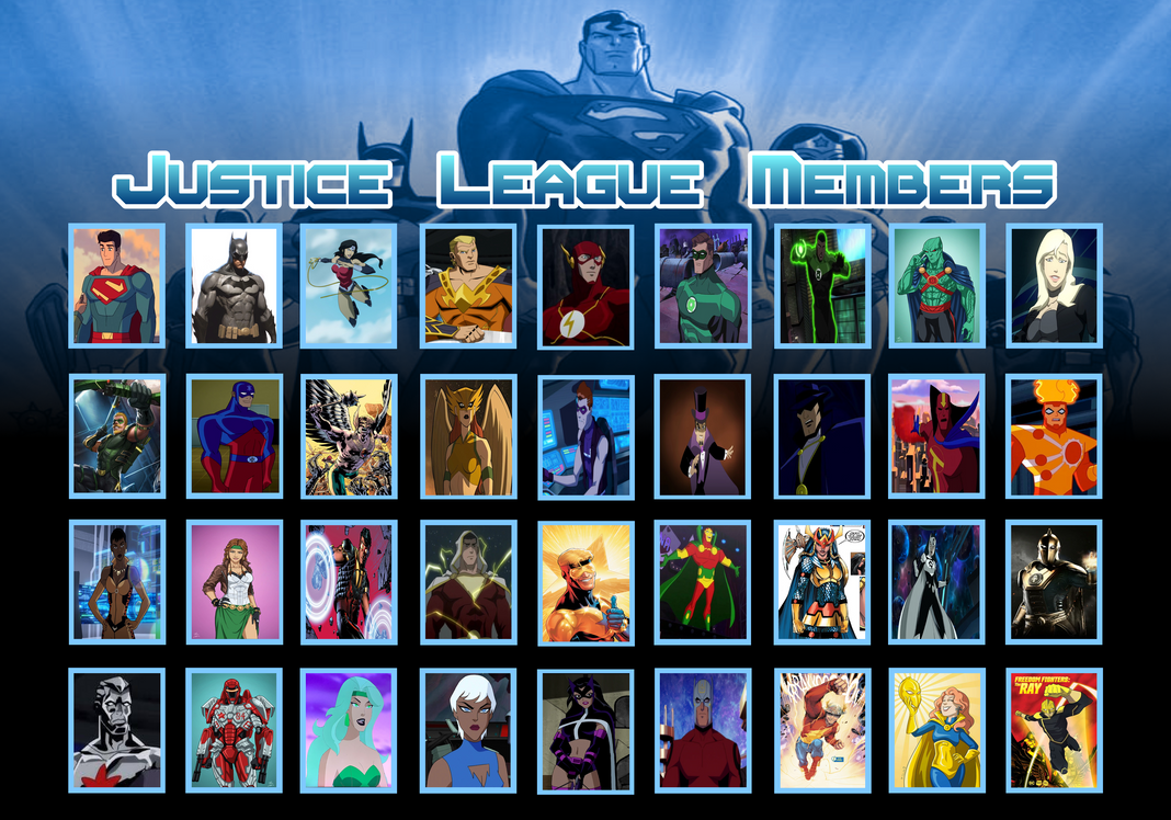 Justice League Members (My Universe) by KMD014 on DeviantArt