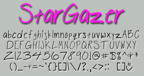 StarGazer Font by sheaallen on DeviantArt