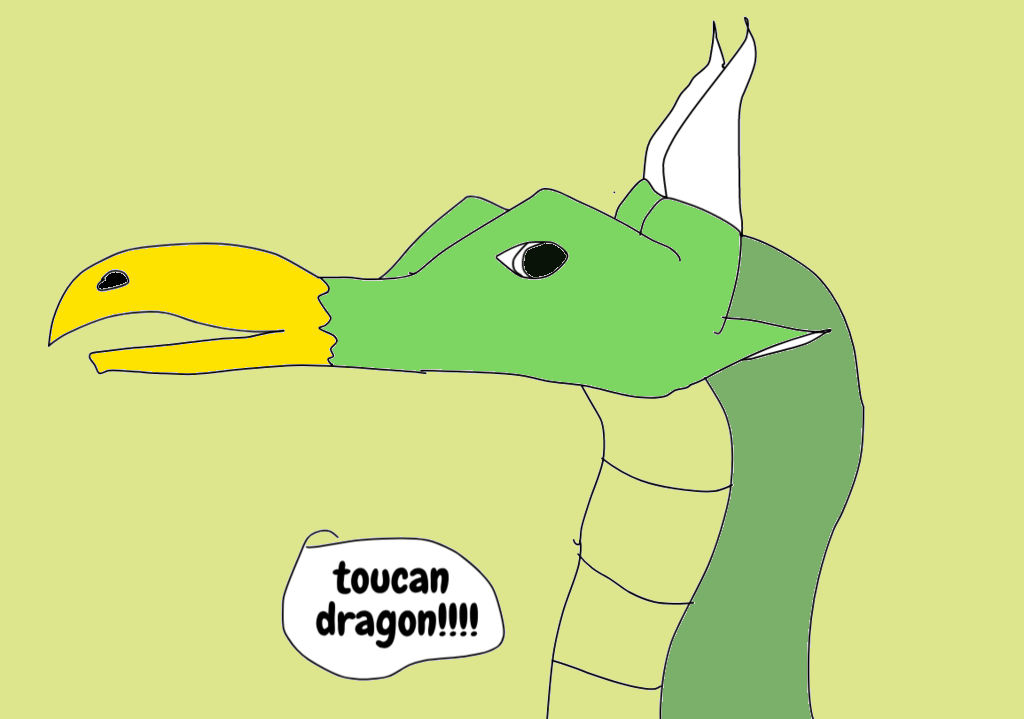 Toucan dragon for TheDarkestSun!! by Kelina10 on DeviantArt