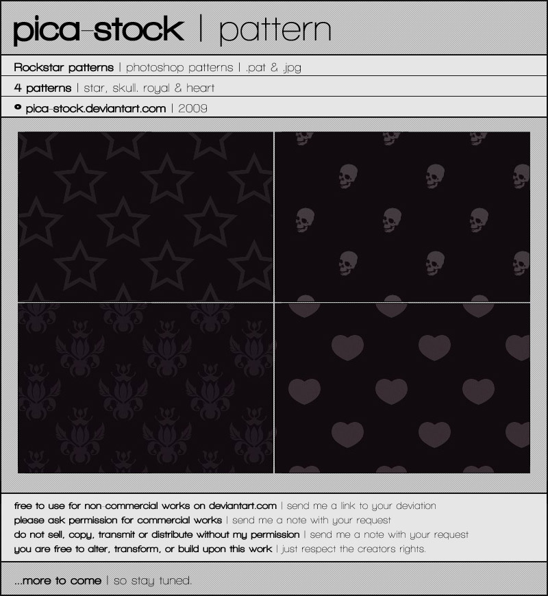Rock Star Patterns by pica-stock on DeviantArt