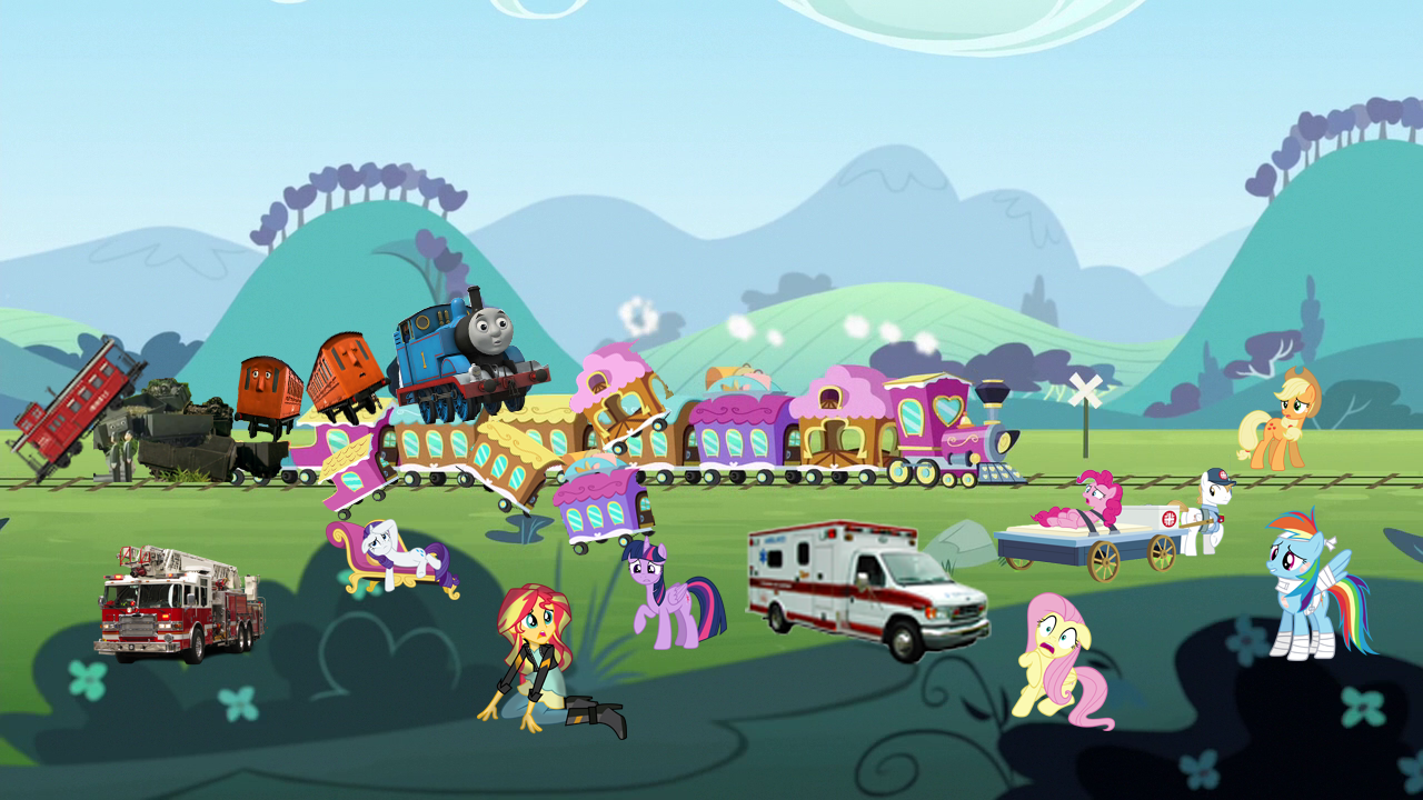 Thomas Has An Accident With the Friendship Express by SunsetShimmerTrainZ1 on DeviantArt