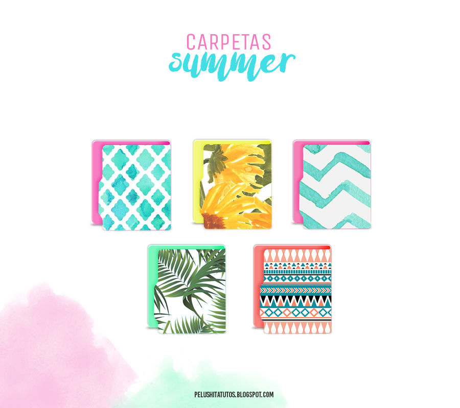 Summer folders (Pelushitatutos) by PelushitaPetisuit on DeviantArt