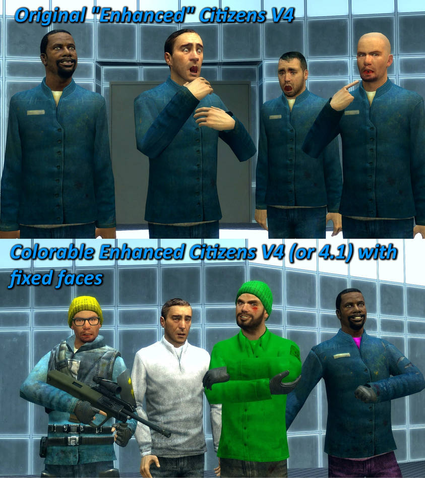 [DL SFM/GMOD] Colorable Enhanced Citizens V4.1 by falloutshararam on ...