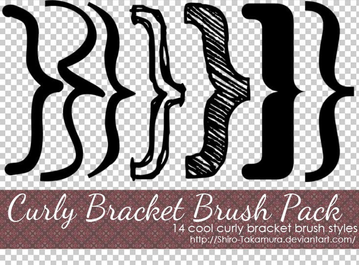 Curly Brackets - Brush Pack by Shiro-Takamura on DeviantArt