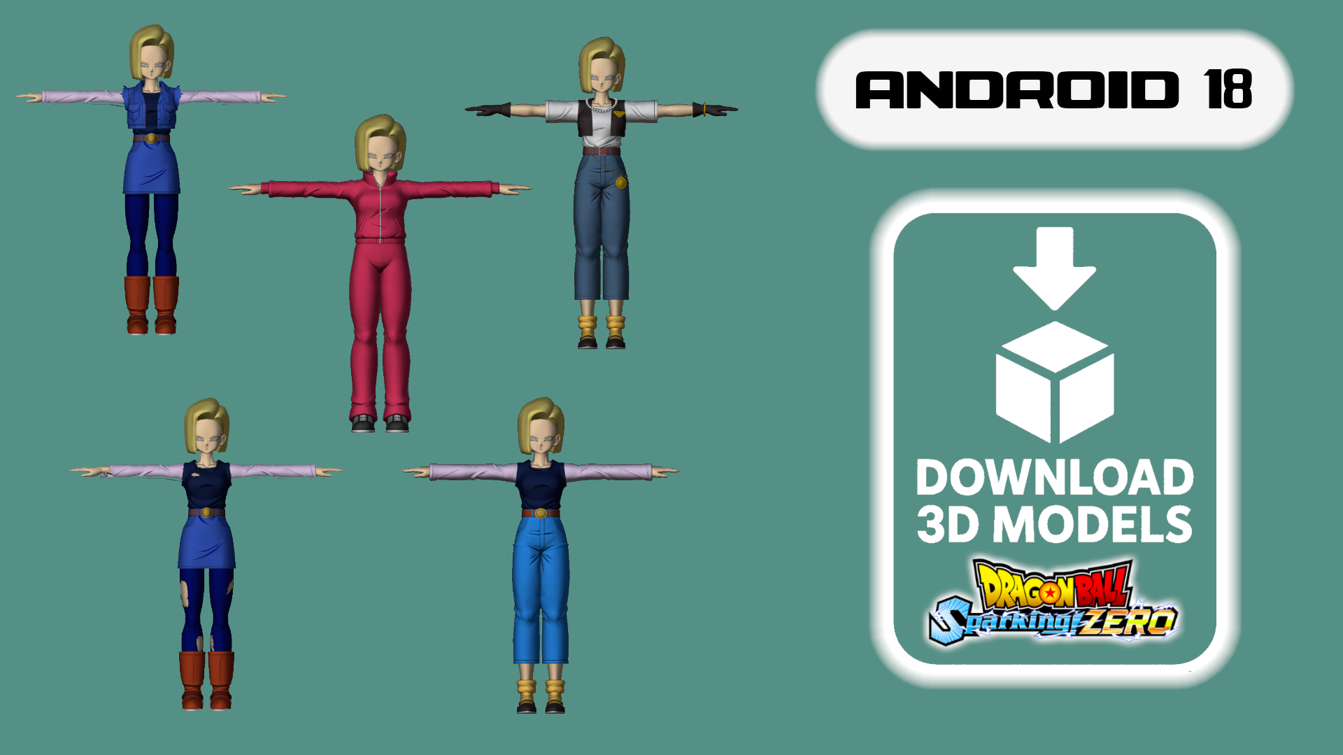 Sparking 0 3D Model - Android 18 by TheFlockers on DeviantArt