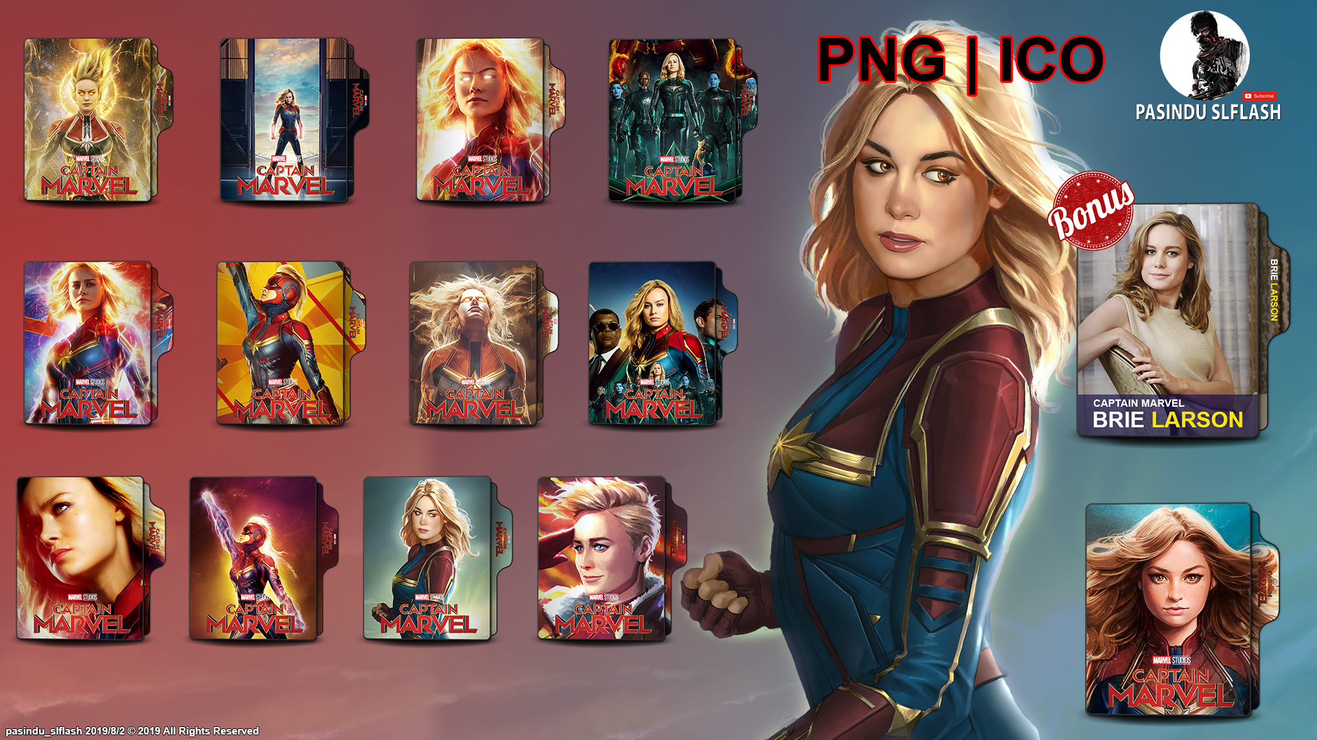 Captain Marvel 2019 Folder Icon Pack by pasinduslflash on DeviantArt