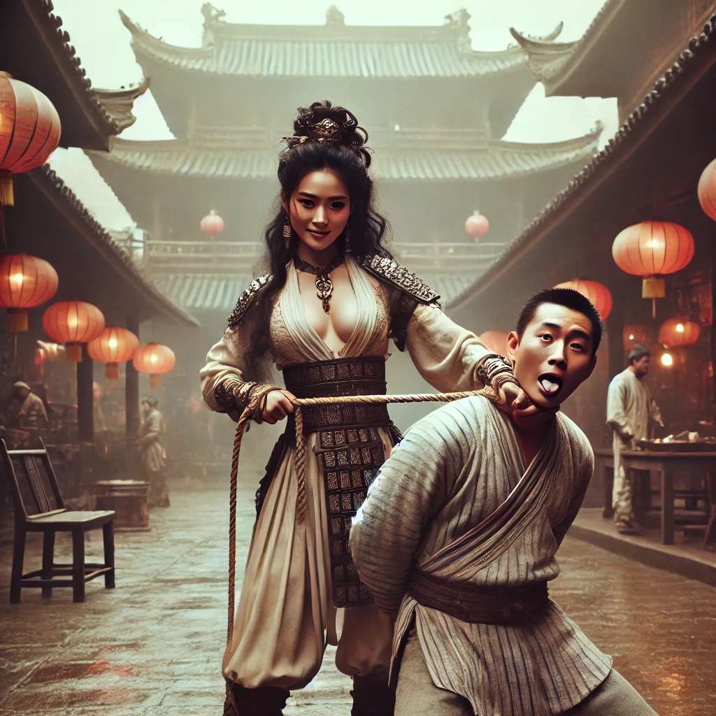 Asian Amazon - AI slave on a leash by Acarobasito on DeviantArt