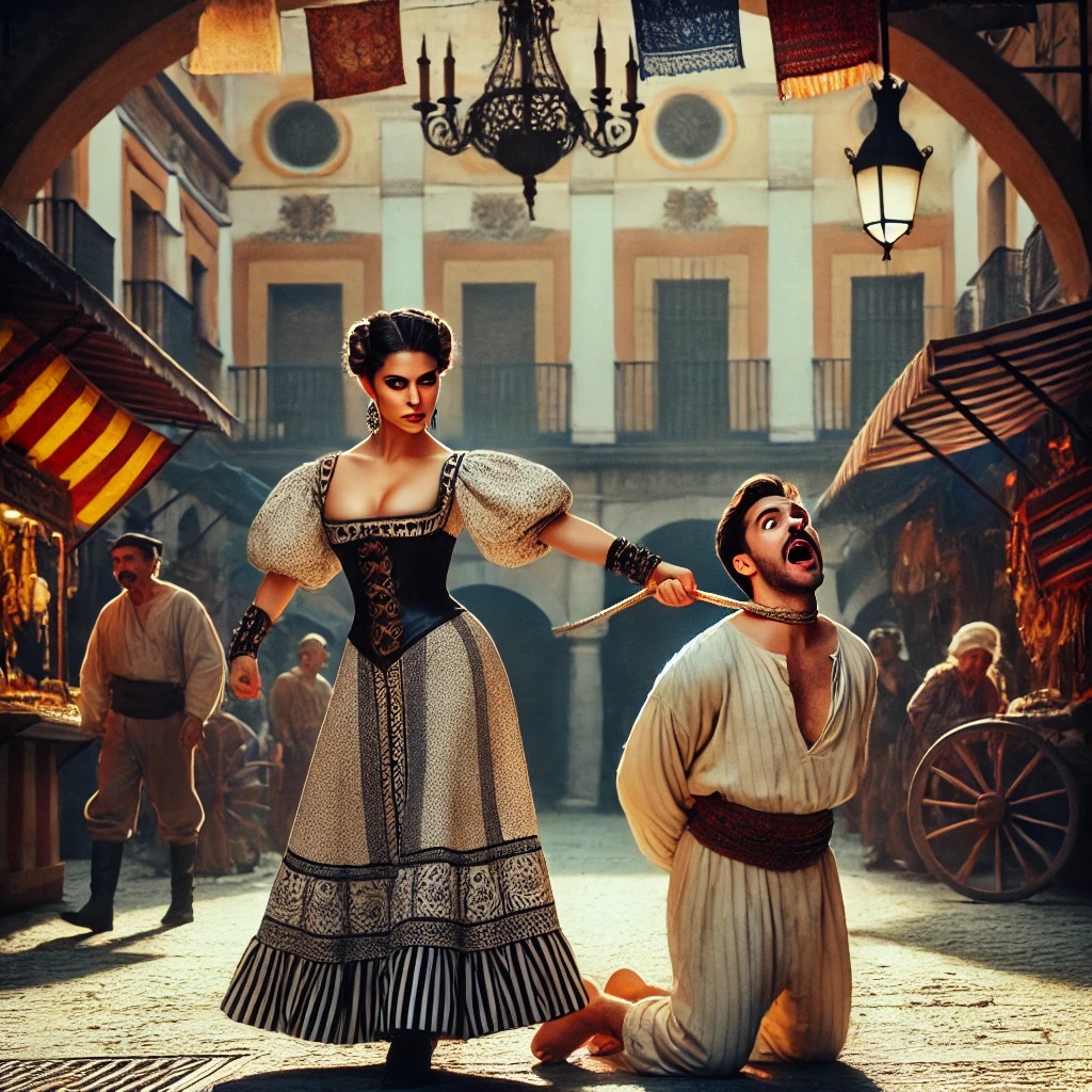Spanish Woman - AI slave on a leash by Acarobasito on DeviantArt