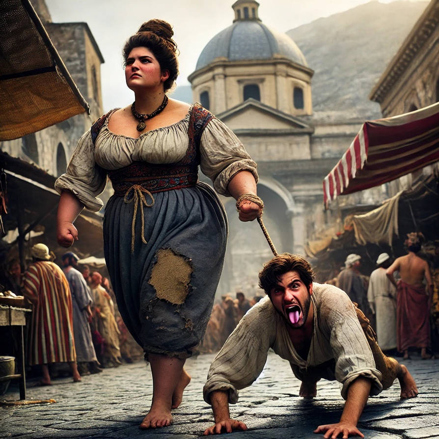 Italian Woman - AI slave on a leash 05 by Acarobasito on DeviantArt