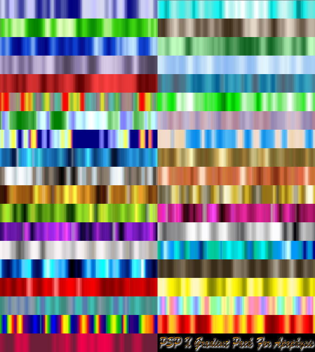 PSP X Gradients For Apophysis by FracFx on DeviantArt