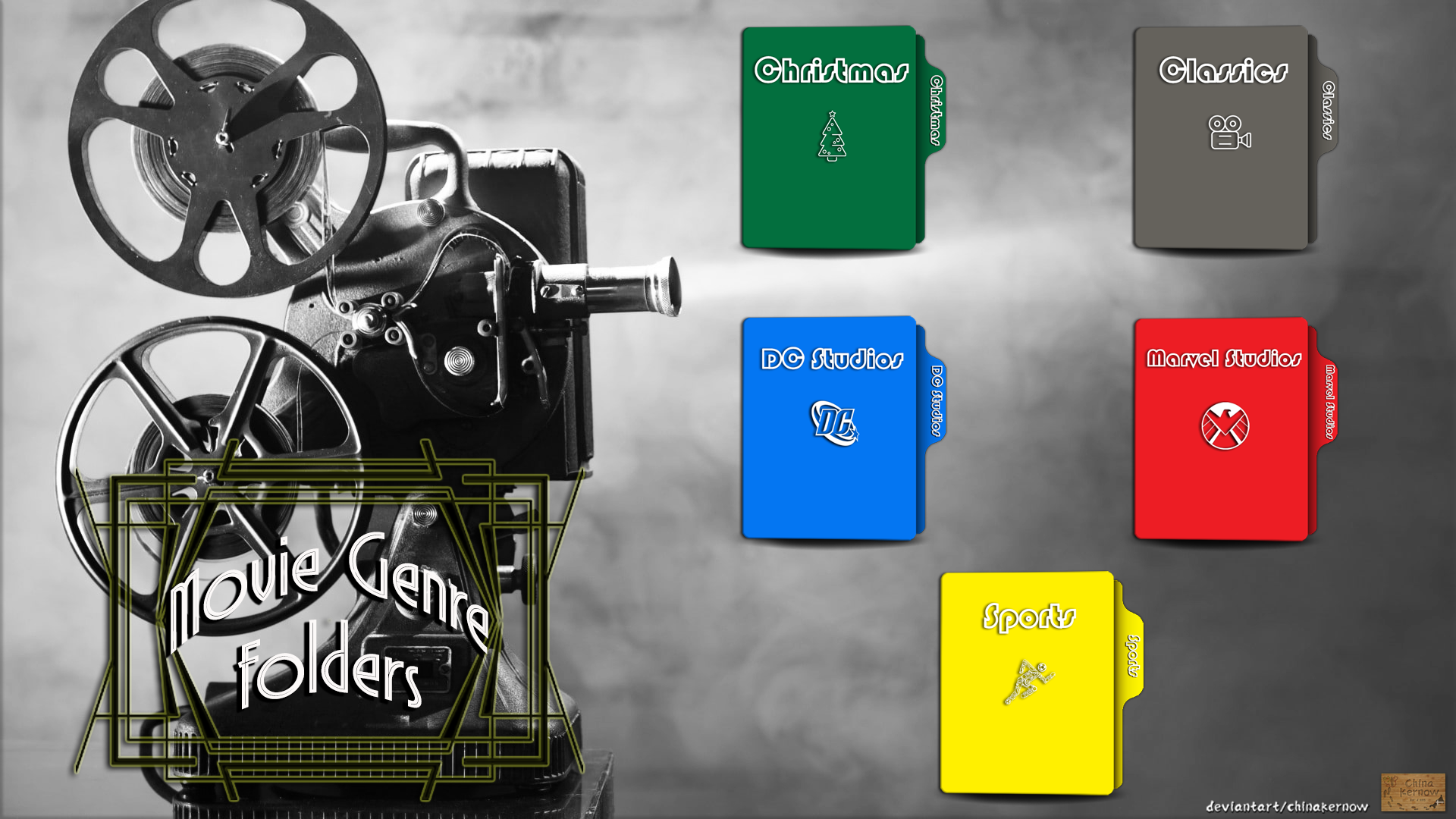 Movie Genre Folder Icons - Matte - Supplemental 1 by ChinaKernow on ...