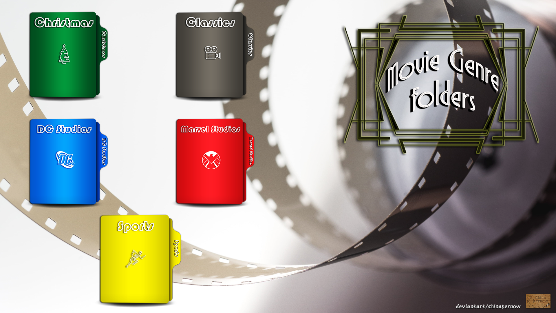 Movie Genre Folder Icons - Glossy - Supplemental 1 by ChinaKernow on ...