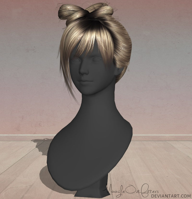 Rose - Untidy Bun (MoogleOutFitters) (XPS) by SonYume on DeviantArt