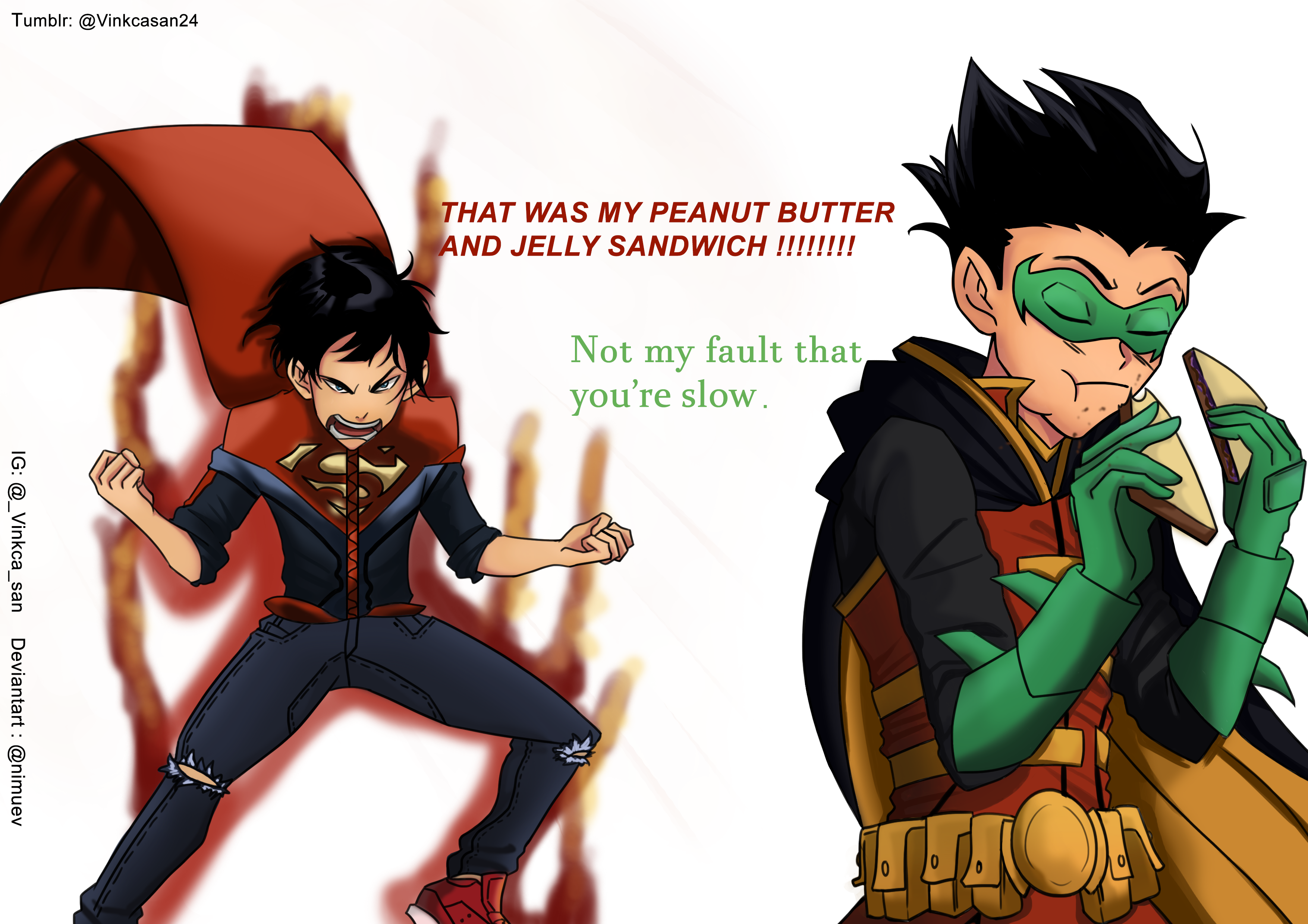 Robin and Superboy by Nimuev on DeviantArt