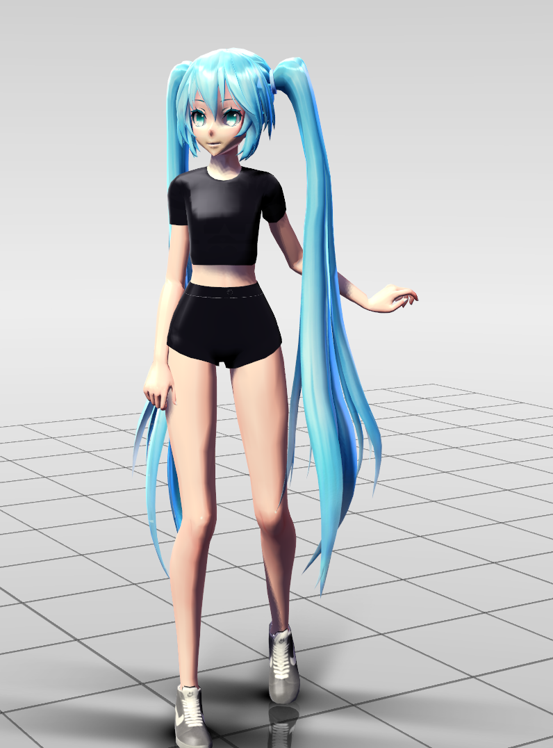 (MODEL DL) TDA Casual Miku by kittie-cafe on DeviantArt