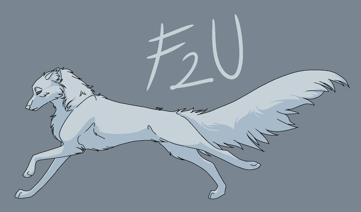 F2U Running wolf lineart by Erynnyre on DeviantArt