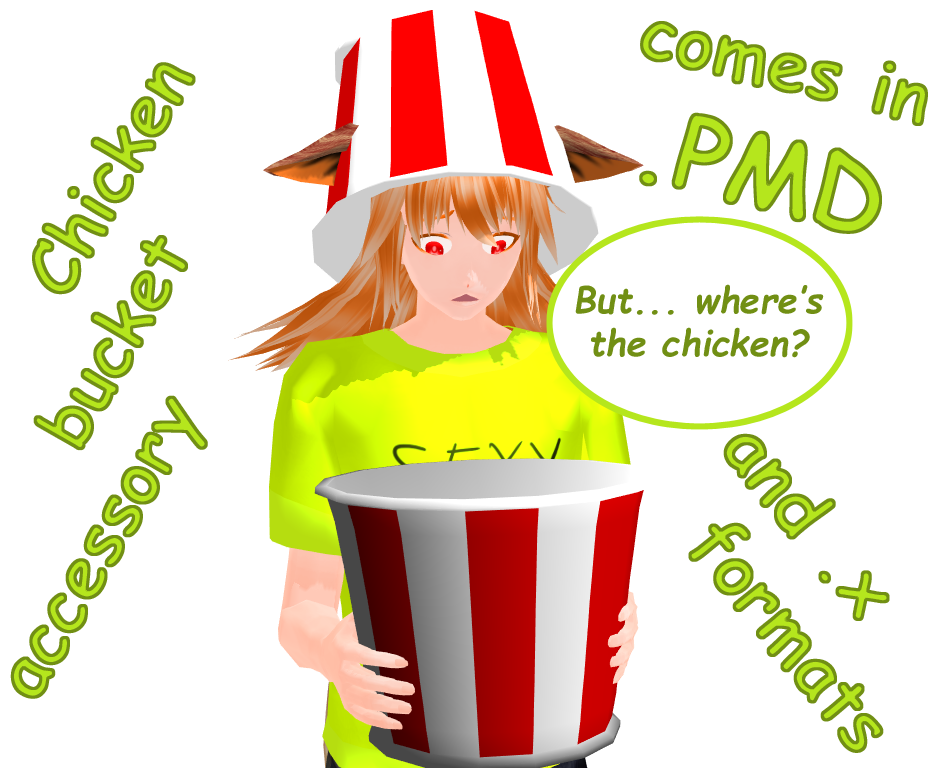 MMD Chicken Bucket Accessory by IchigoTaruto on DeviantArt