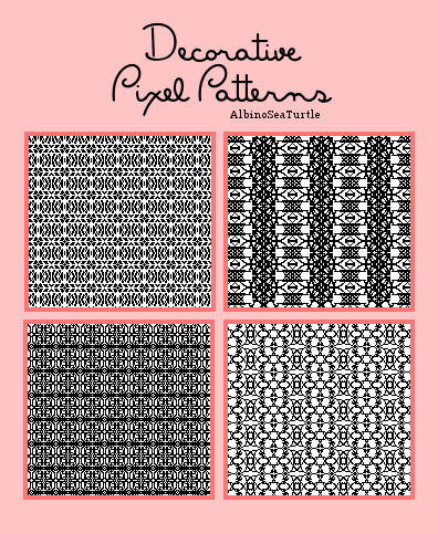 Decorative Pixel Patterns Pack by AlbinoSeaTurtle on DeviantArt