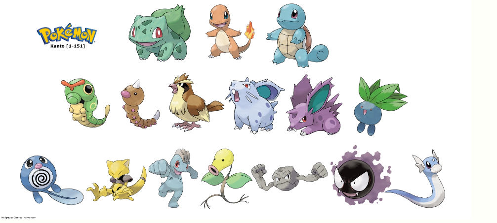 Pokemon: 3-Stage Evolutions - Kanto: 1st Stage by quintonshark8713 on ...