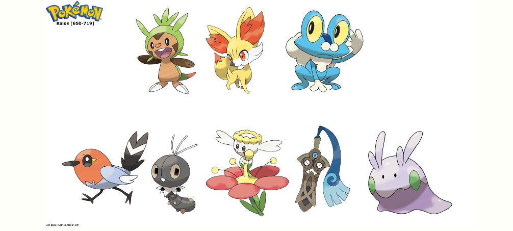 Pokemon: 3-Stage Evolutions - Kalos: First Stage by quintonshark8713 on ...