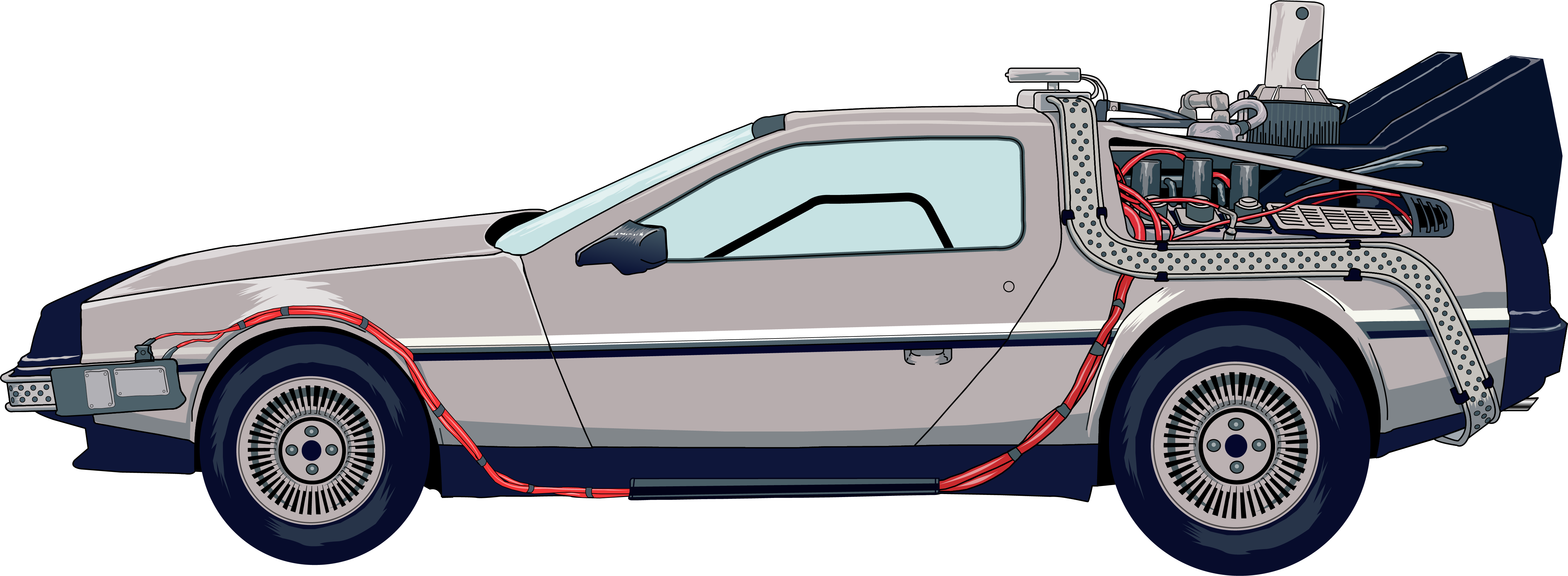 Delorean Car Vector