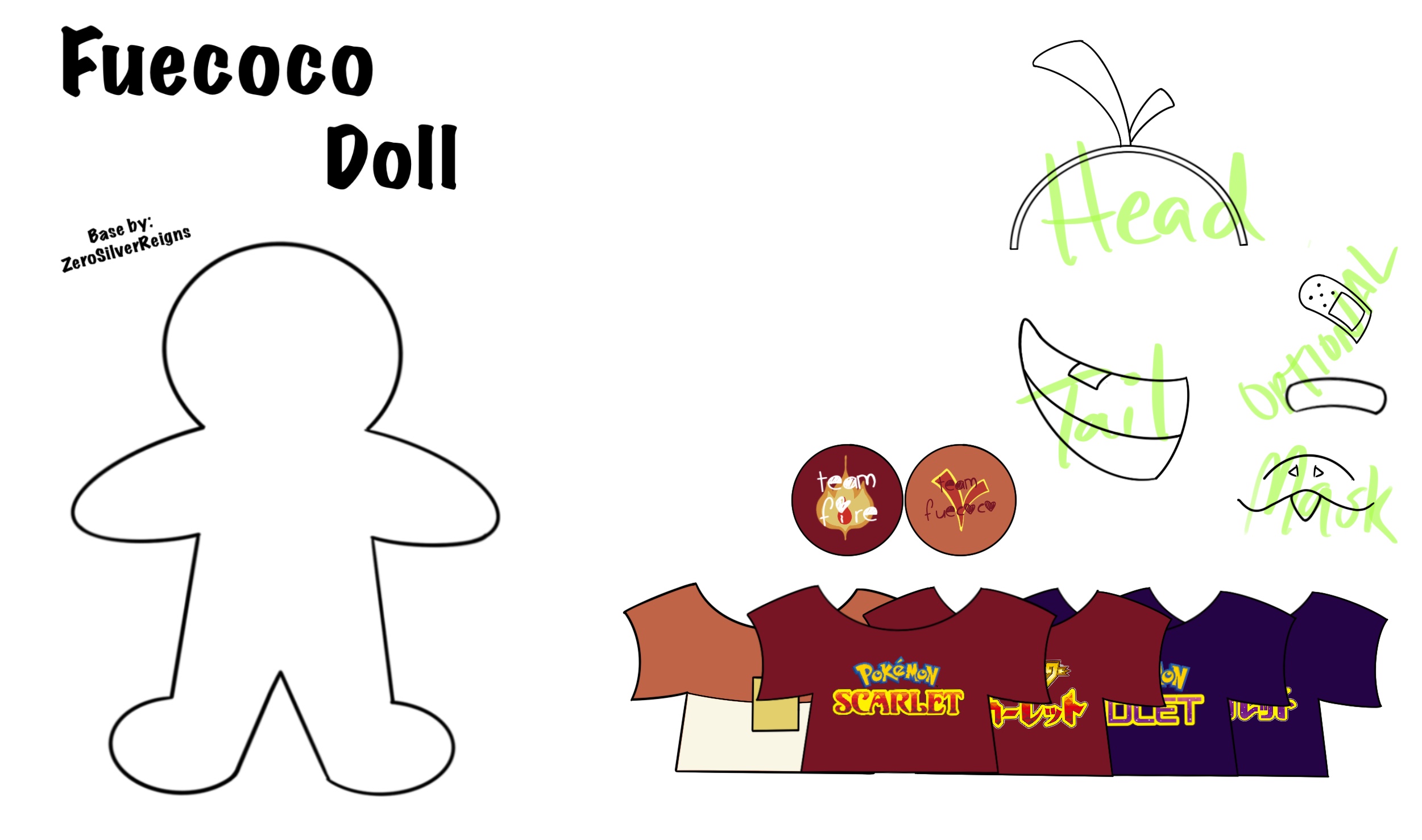 Fuecoco Gingerbread base f2u by ZeroSilverReigns on DeviantArt