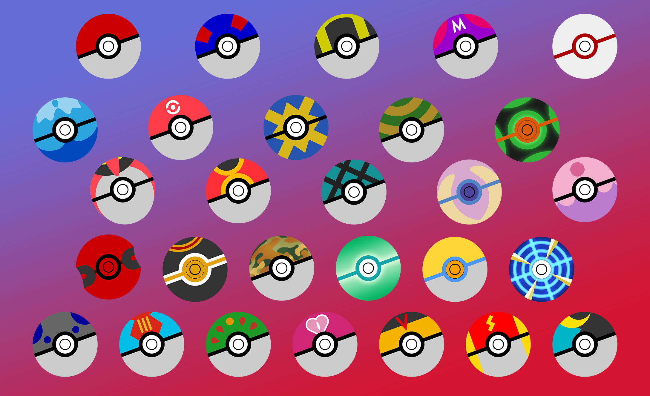 Pokemon Poke Ball Icons by andrewjaguirre on DeviantArt