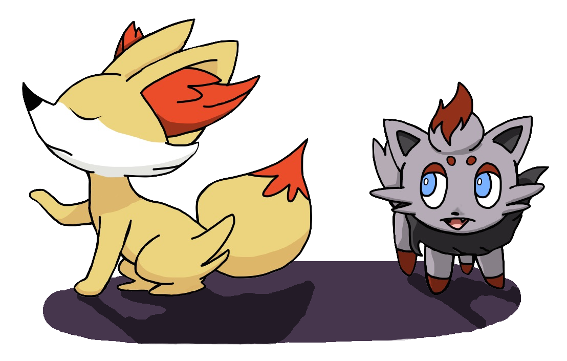 Fennekin and Zorua by justinjiaxinghu on DeviantArt