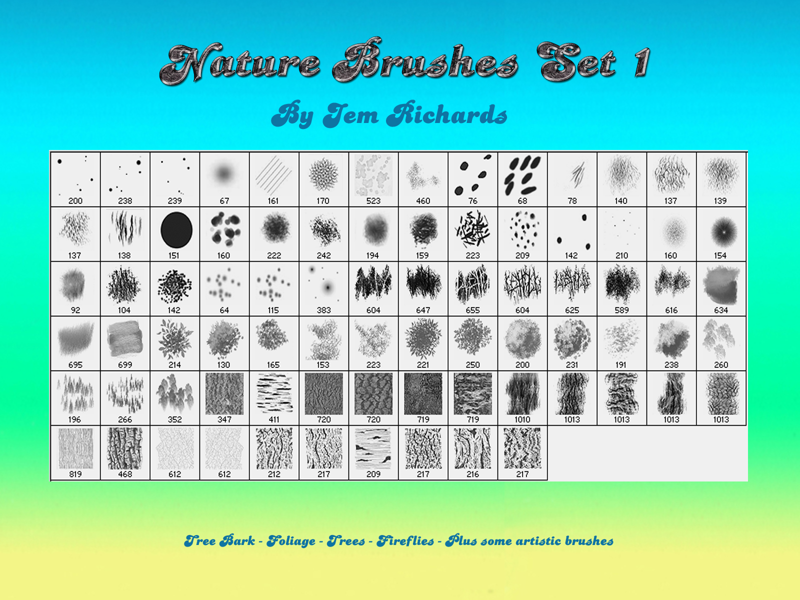 Nature Brushes Set 1 by Jem Richards by jemrichards on DeviantArt