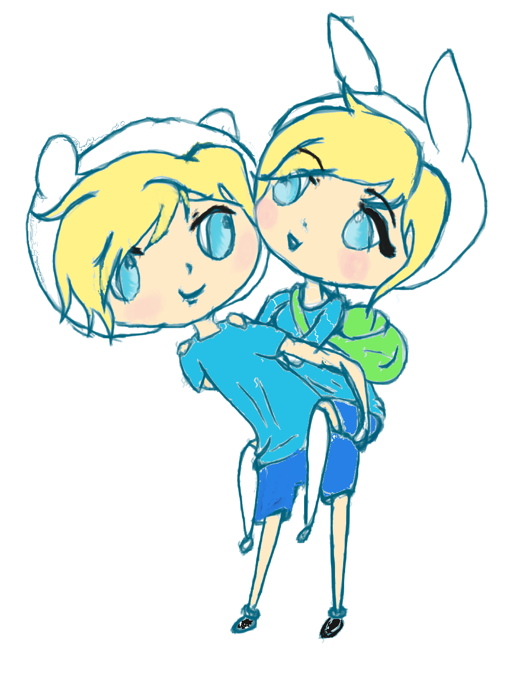 Chibi Adventure Time - Fionna and Finn by TotemoKawai on DeviantArt