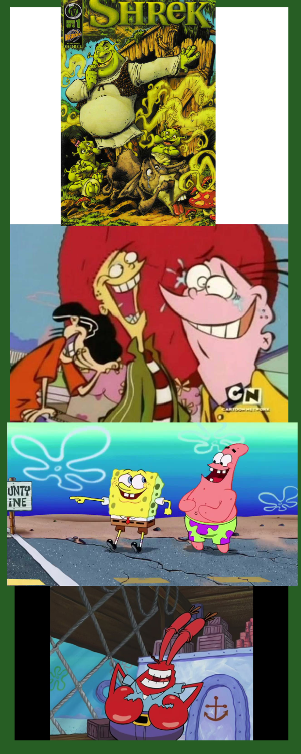 Eds Spongebob Patrick and Mr Krabs Laugh at Shrek by mymeilarose917 on ...