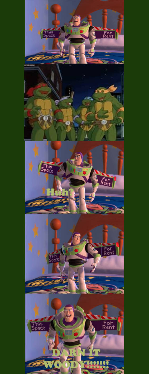 Teenage turtles laughing at Buzz Lightyear sign by mymeilarose917 on ...