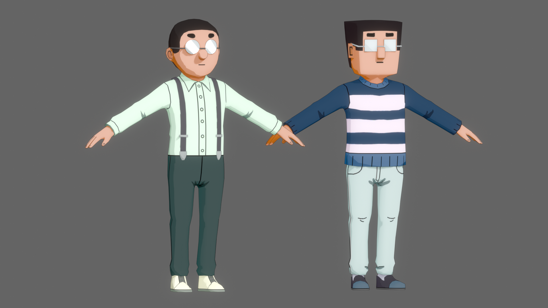 Mob Psycho 100 - Shiratori Twins XPS/FBX by o-DV89-o on DeviantArt