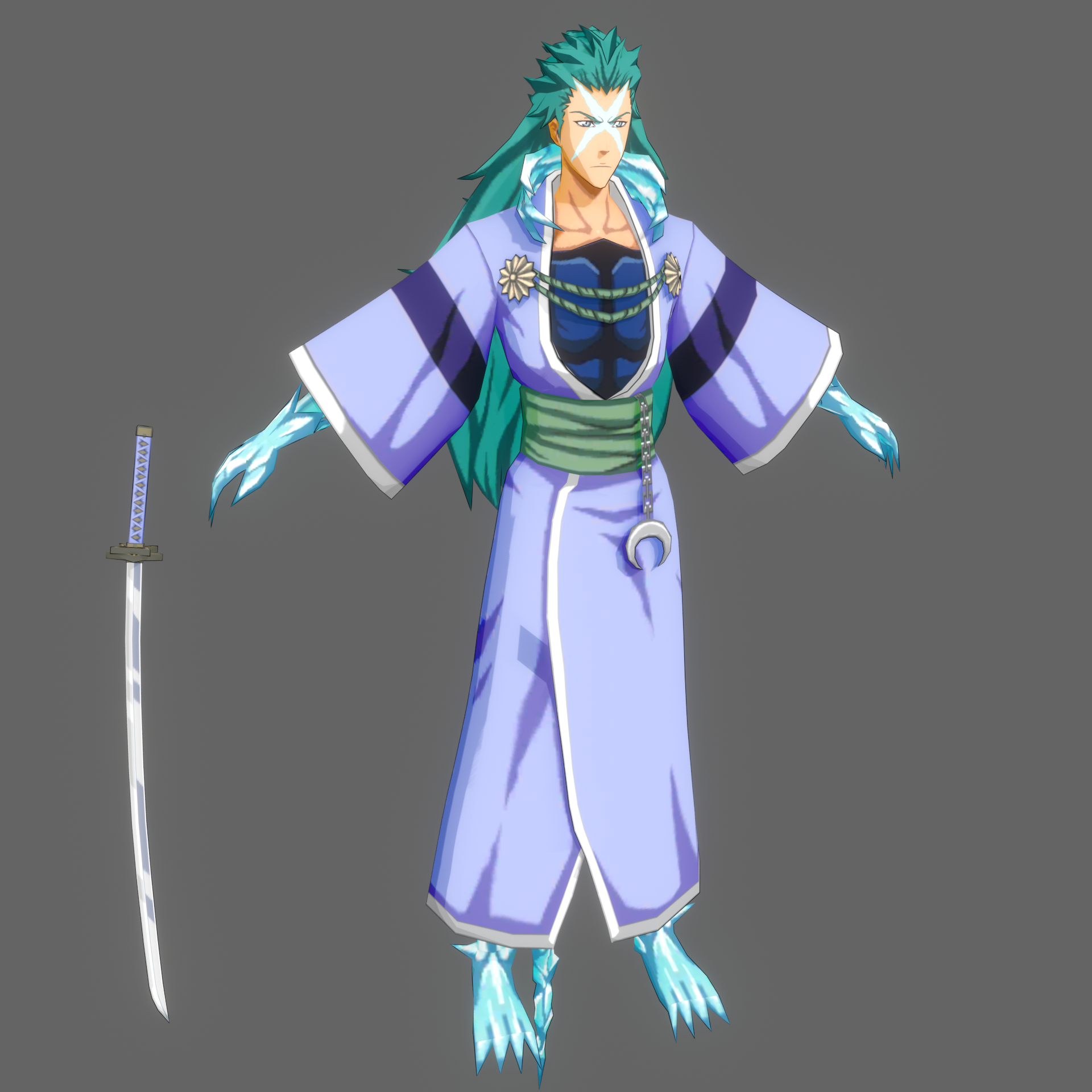 Bleach Mobile 3D - Hyorinmaru XPS/FBX by o-DV89-o on DeviantArt
