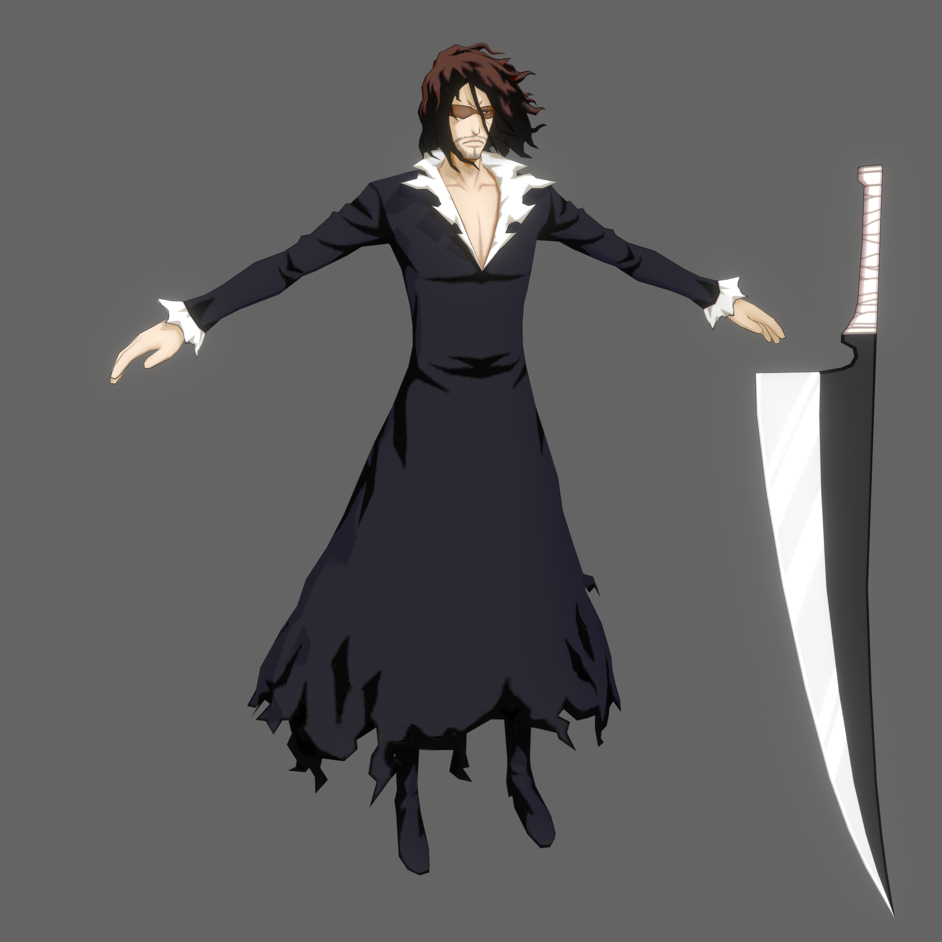 Bleach Mobile 3D - Zangetsu XPS/FBX by o-DV89-o on DeviantArt