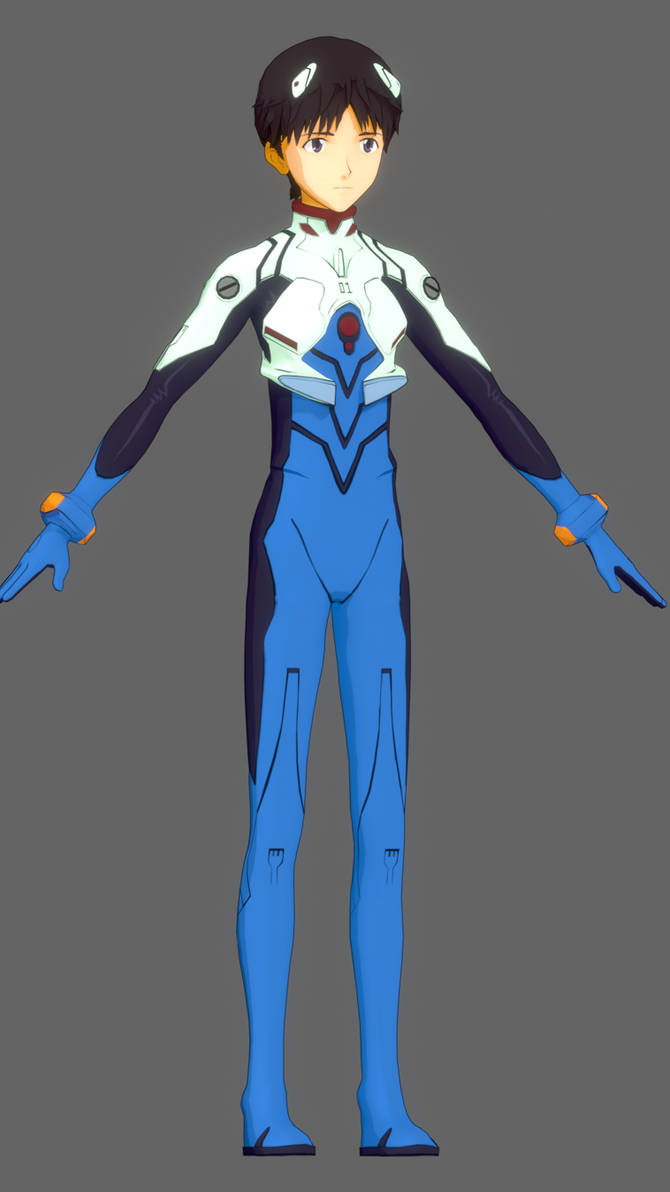 Evangelion Battlefields - Shinji (01) XPS/GLTF by o-DV89-o on DeviantArt