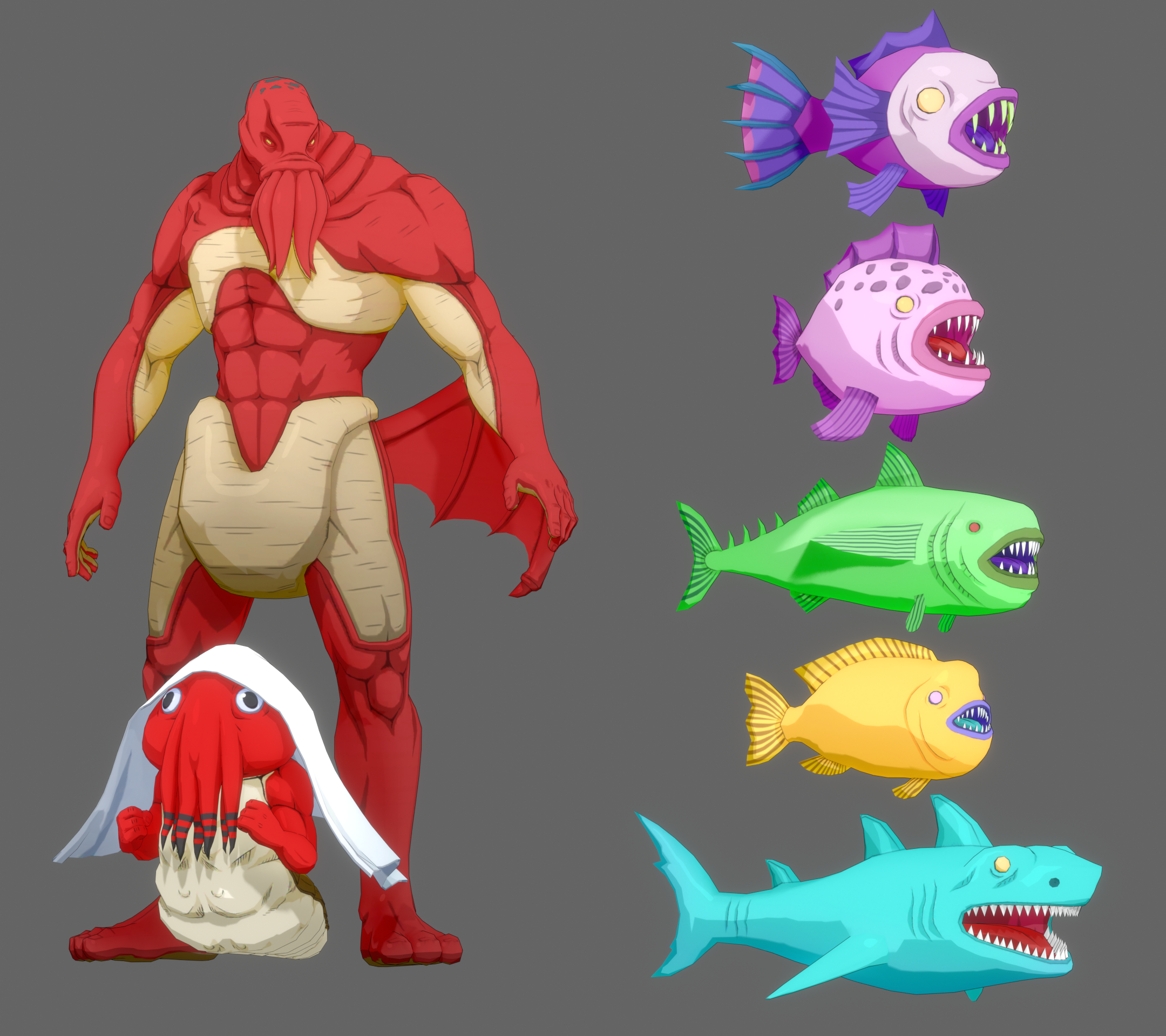 JJKZRF - Dagon XPS/FBX/Blend by o-DV89-o on DeviantArt