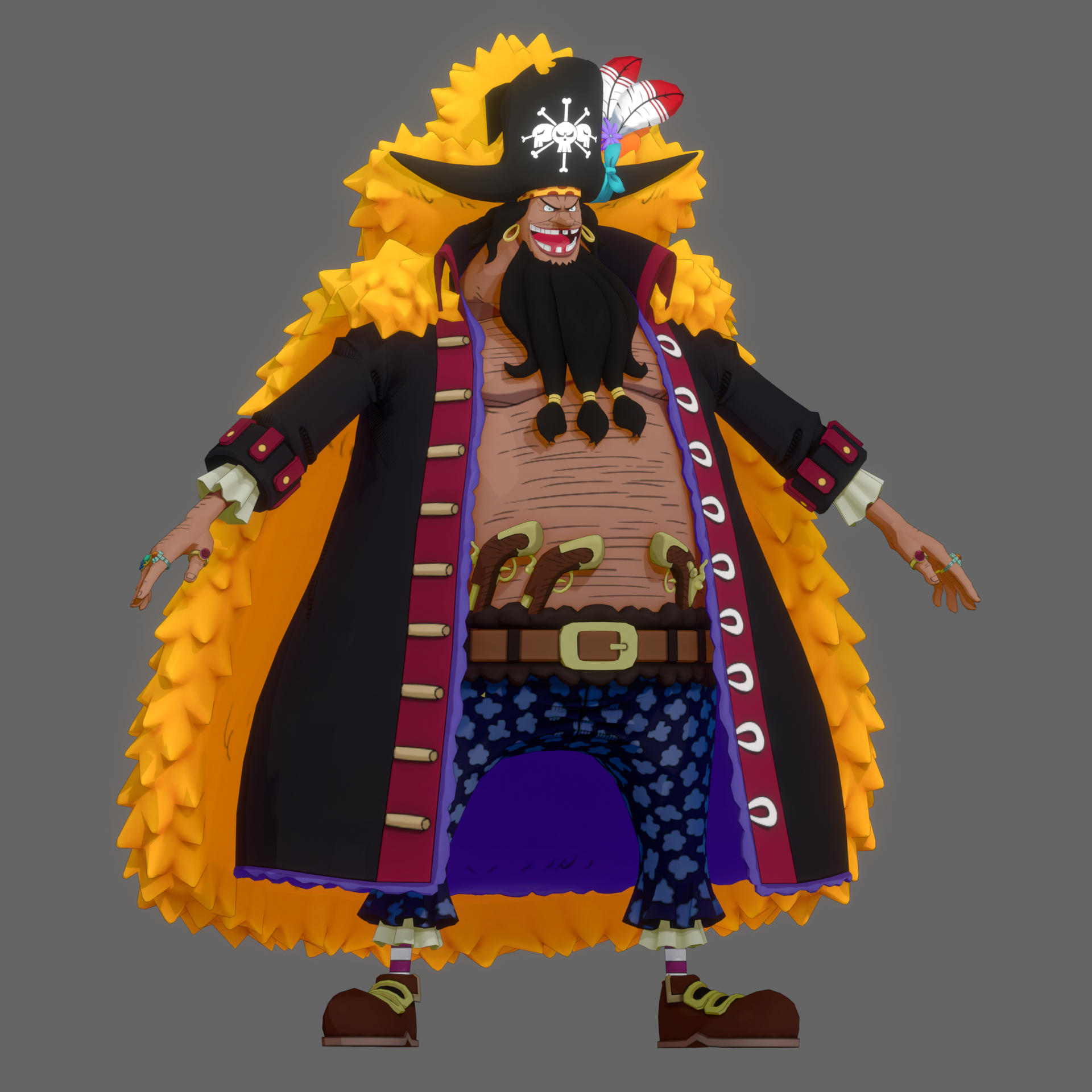 OPBW - BlackBeard (Timeskip) XPS/FBX/Blend by o-DV89-o on DeviantArt