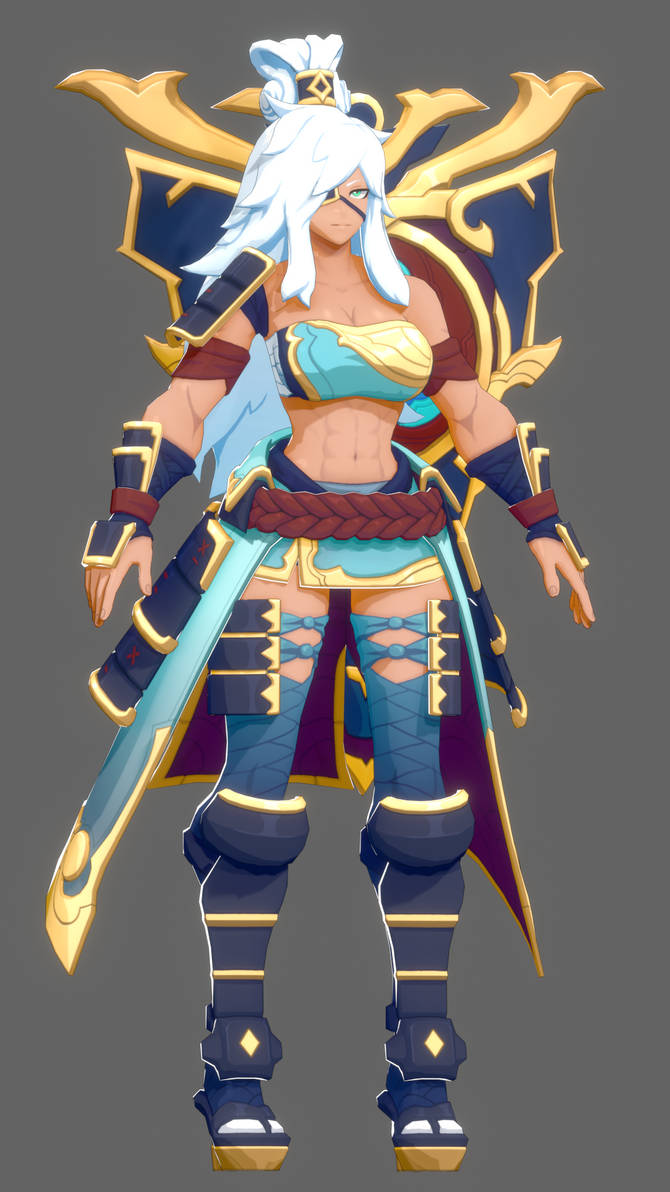 Omega Strikers - Asher (Shogun) by o-DV89-o on DeviantArt