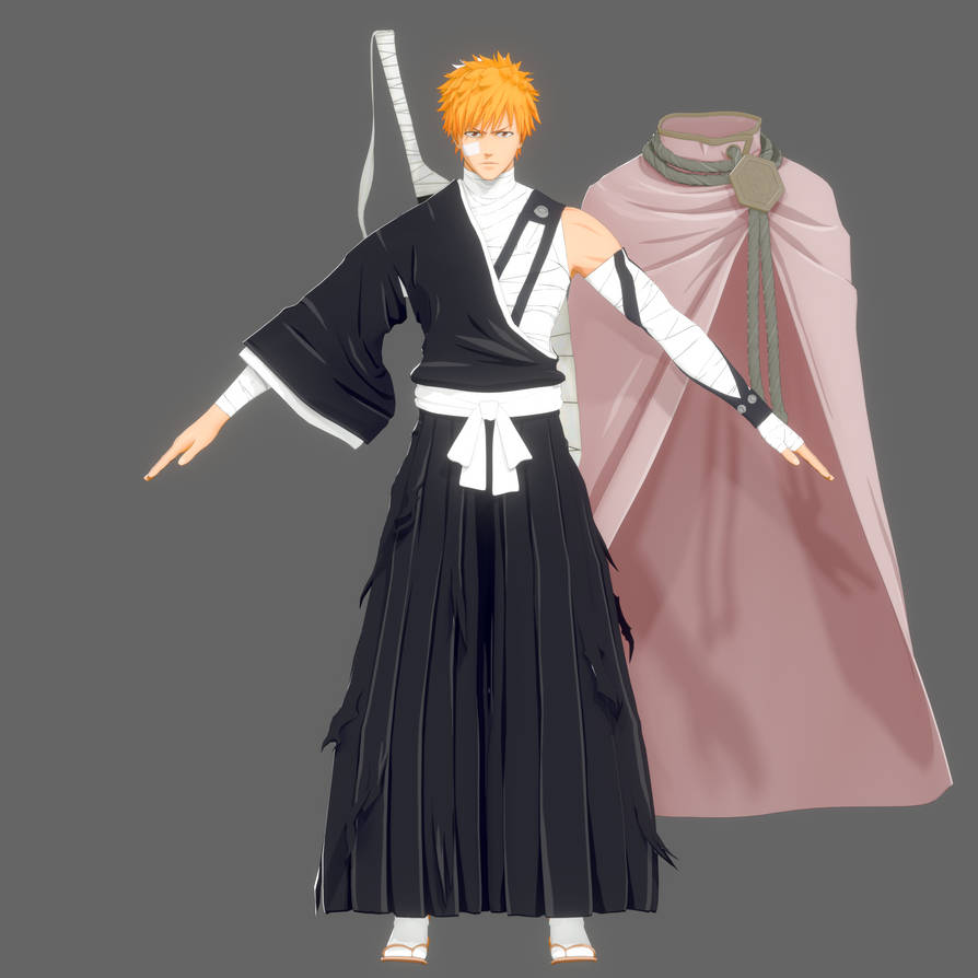 Bleach RoS - Ichigo Kurosaki (Cloak) by o-DV89-o on DeviantArt