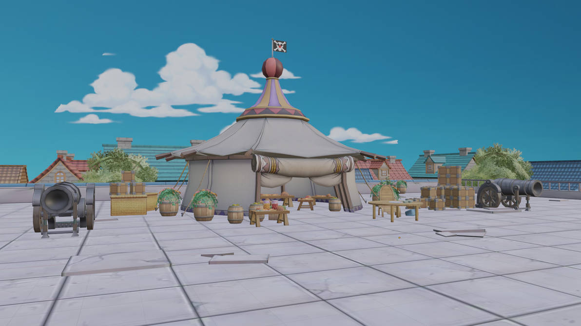 OPBW - Buggy's Tent (Orange Town) by o-DV89-o on DeviantArt