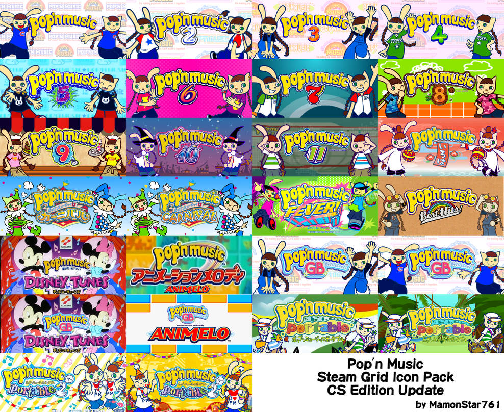 Pop'n Music Steam Grid Icon Pack CS Edition by MamonStar761 on DeviantArt