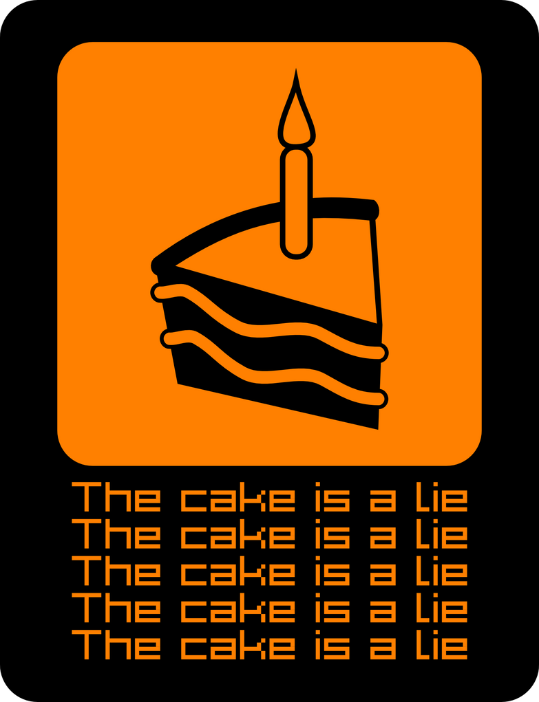 The cake is a lie by HakitoCZ on DeviantArt